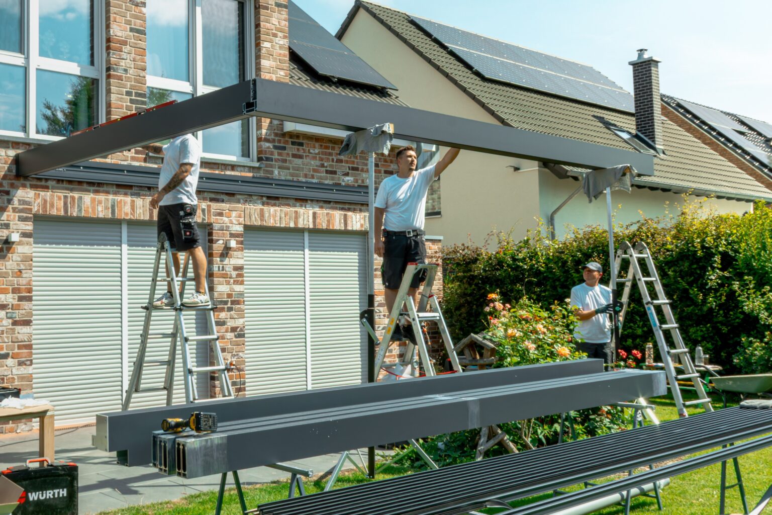 Befestigung Aufdachmontage Terrassendach